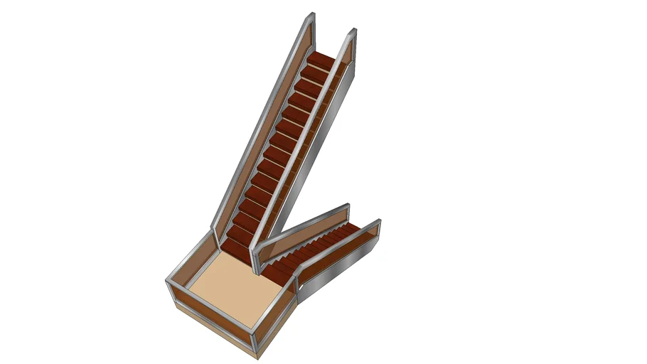 Two-flight staircase | 3D Warehouse