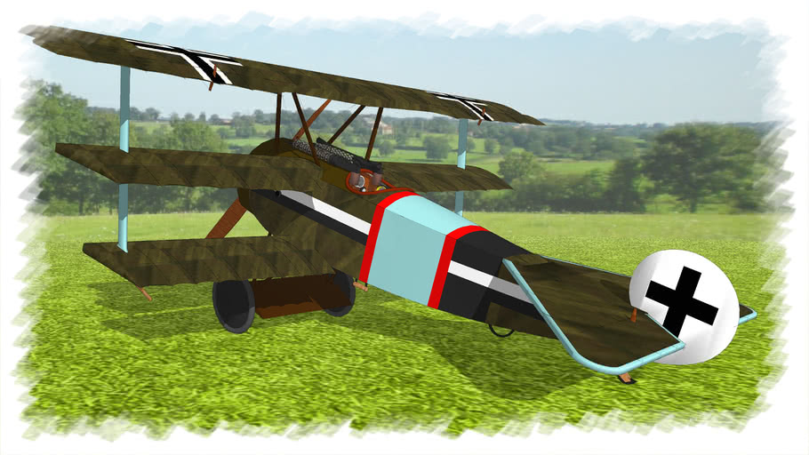Fokker Dr.I 489/17 du Jasta 14 (1918) | 3D Warehouse
