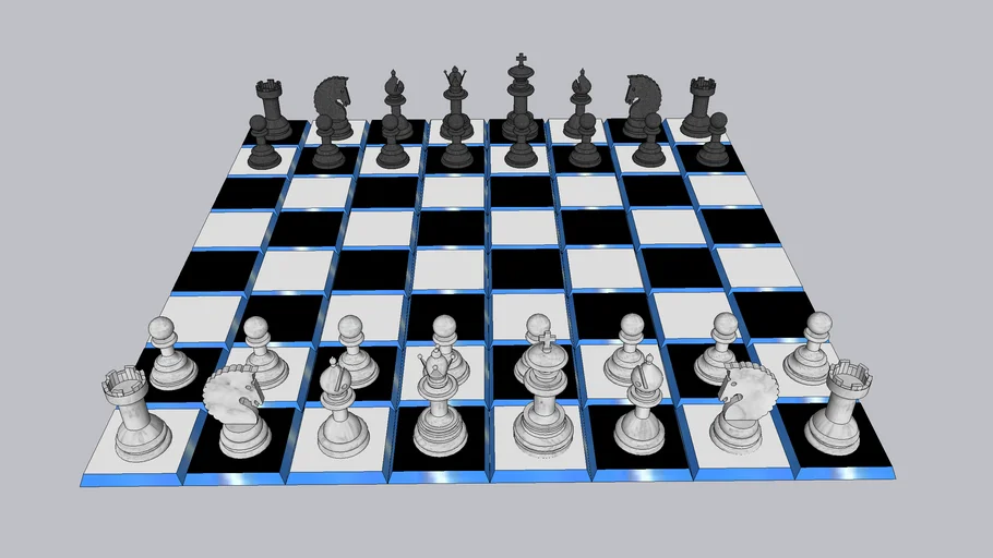 3d Chess Board Drawing