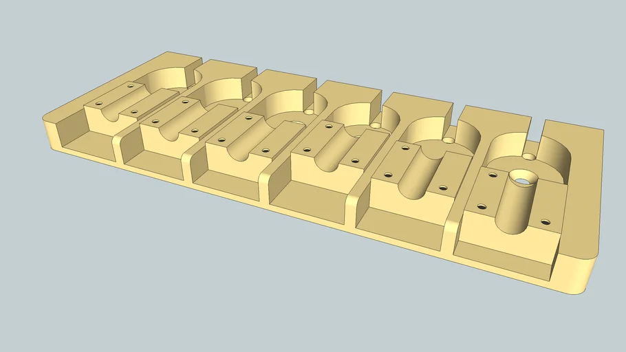 6 String Electric Bass Guitar Bridge | 3D Warehouse