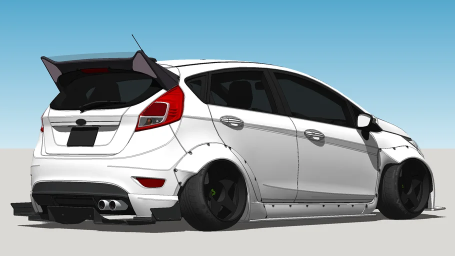 '14 Ford Fiesta WT] Rocket Bunny (Cat Spoiler) | 3D Warehouse