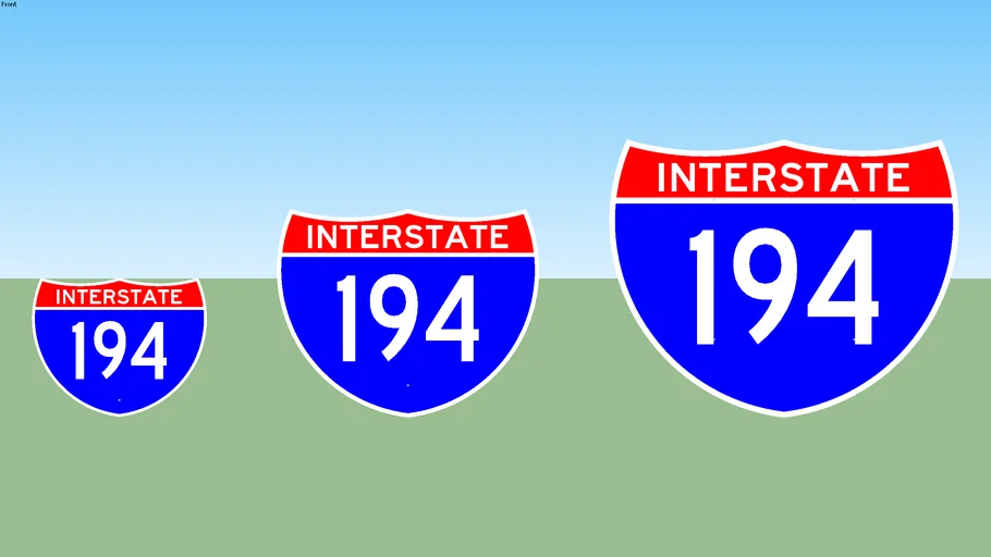 Interstate 194 Sign | 3D Warehouse