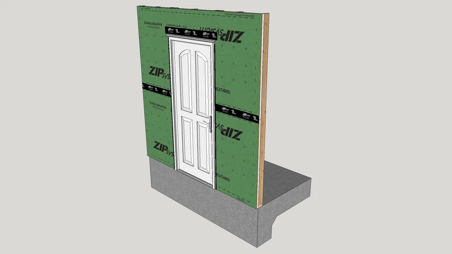 Brick Mould Door with ZIP System R-Sheathing | 3D Warehouse