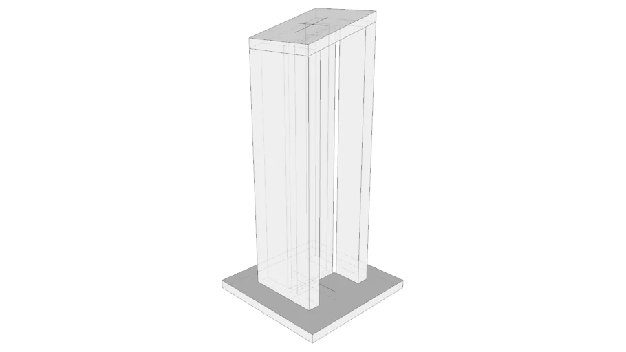 Steel Column UC cw Base & Top Plate | 3D Warehouse