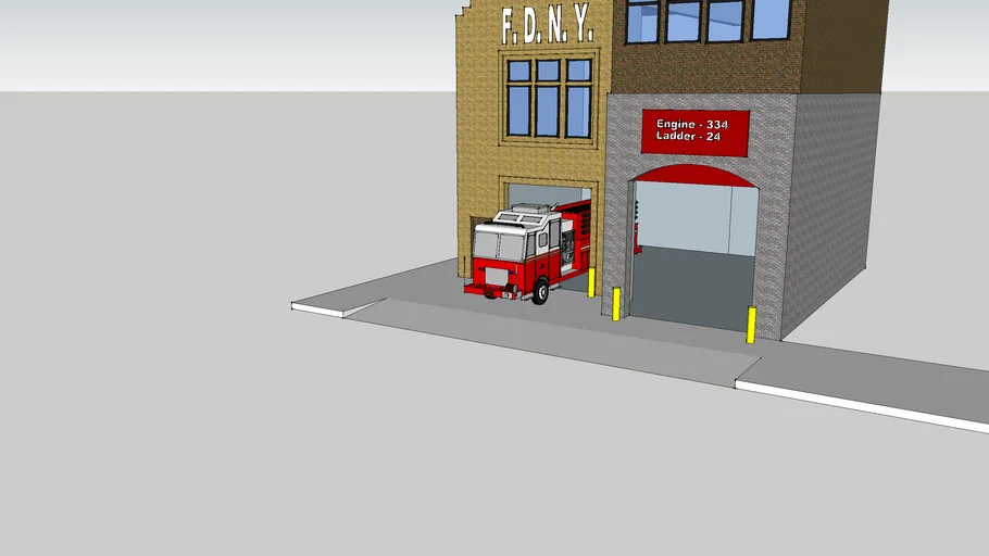 new york city fire house. | 3D Warehouse