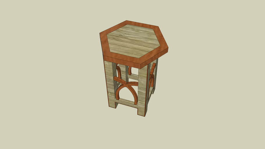 Hexagonal End Table | 3D Warehouse
