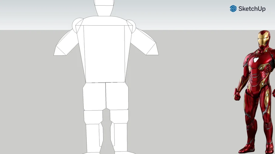 2d hero Ironman | 3D Warehouse