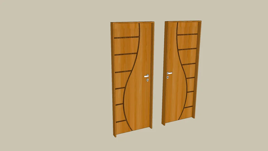 Porta de Madeira Frisada | 3D Warehouse