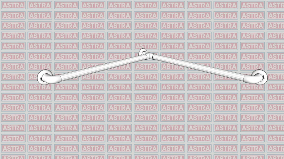 Barra de Apoio de Canto em PVC 700 x 700mm (BPC!77 BR1) | 3D Warehouse