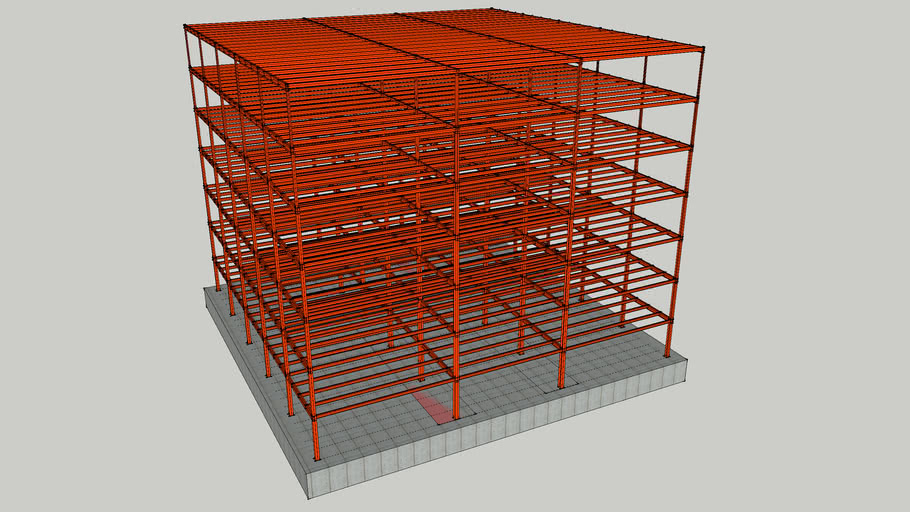 7 storey Steel Building | 3D Warehouse