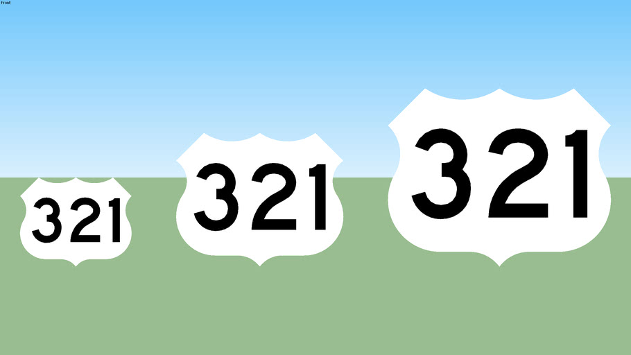 U.S. 321 Sign | 3D Warehouse