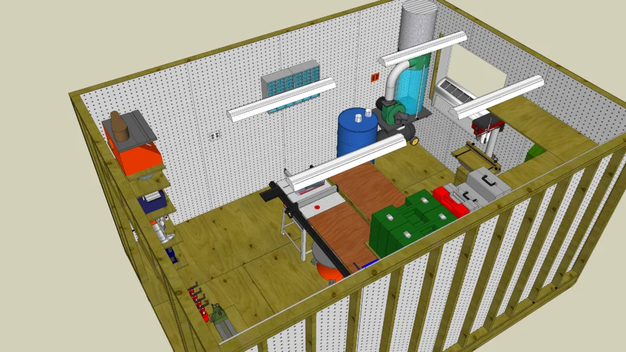 12 X 16 Woodshop Layout Good Layout/setup For Home Motorcycle
