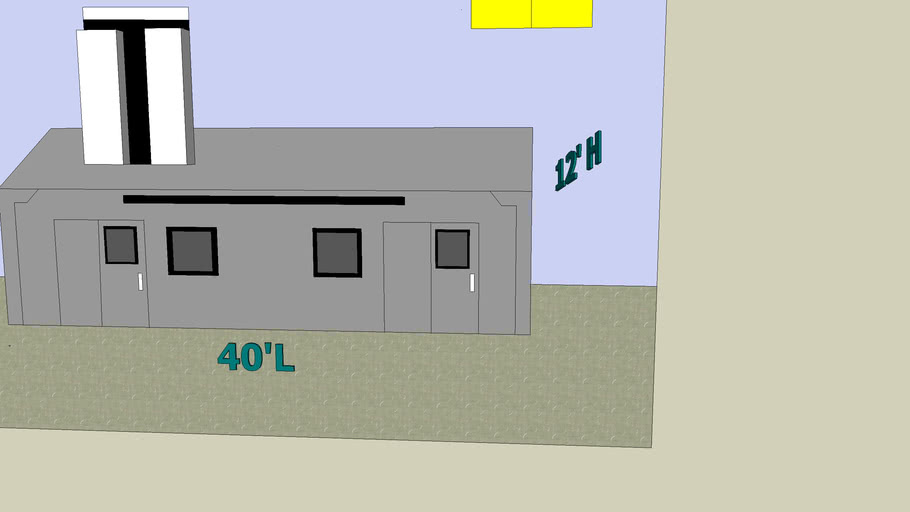 Front View of an Accoustical Enclosure | 3D Warehouse