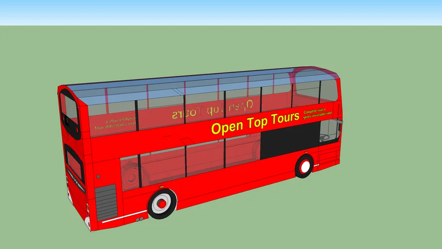 Open top bus with glass roof | 3D Warehouse