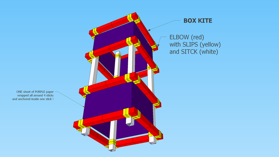 Origami Box Kite | 3D Warehouse