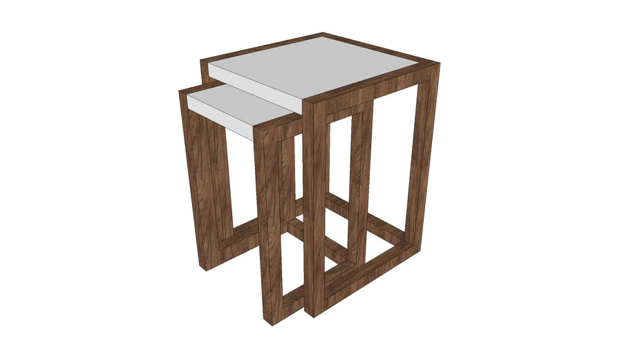 Wood Nesting Tables | 3D Warehouse
