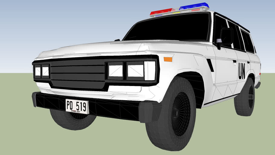 1991 Toyota Land Cruiser United Nations vehicle | 3D Warehouse
