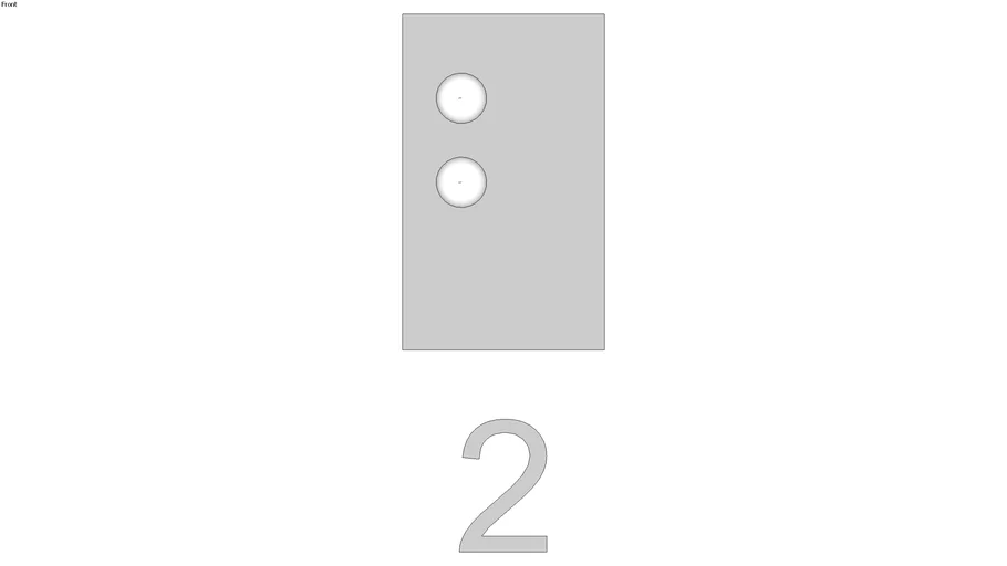 Braille number 2 | 3D Warehouse