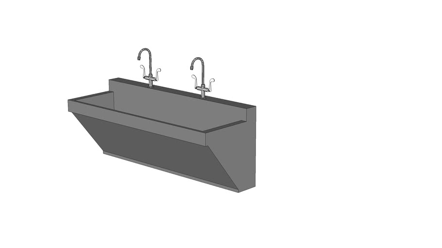 Scrub Sink - Two Stations | 3D Warehouse