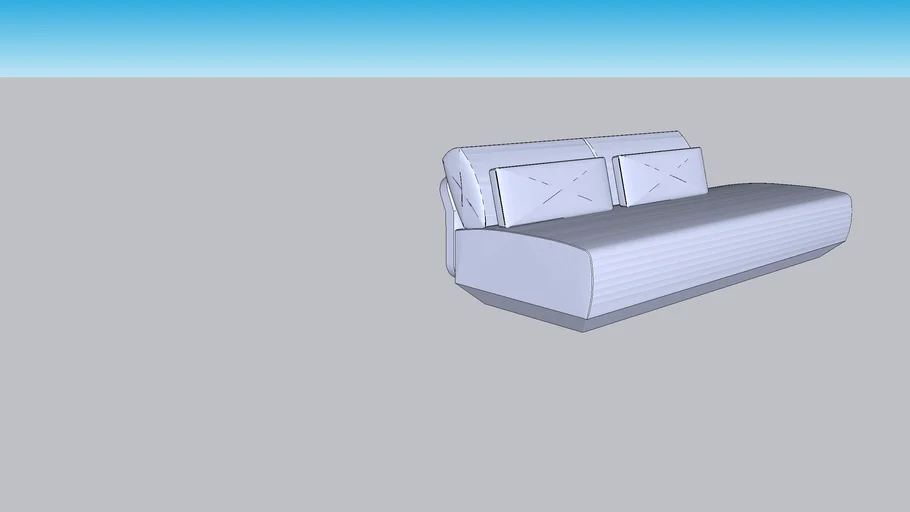 QLIV - Flared Sofa Dormeuse Large, R | 3D Warehouse