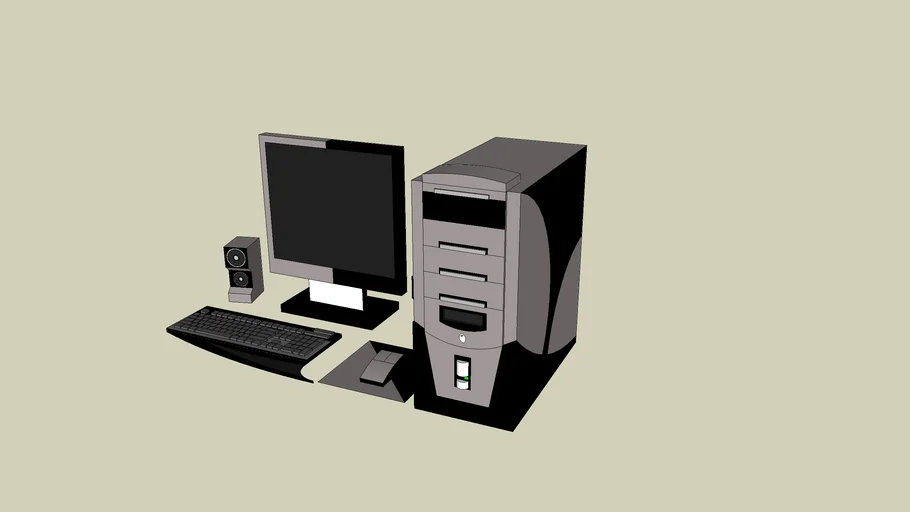 NEON PC case -2008- desktop PC 3D model.(my first PC case) | 3D Warehouse