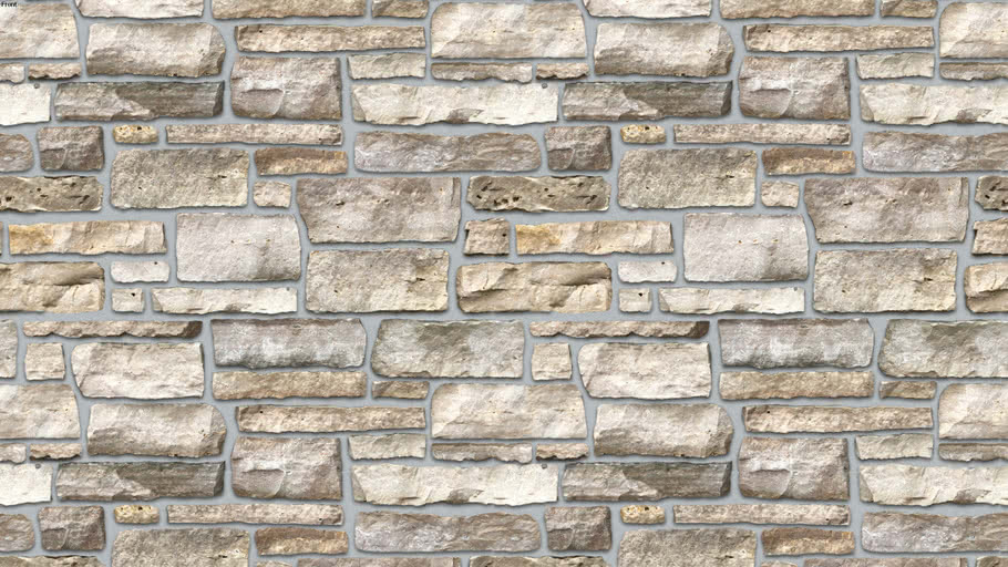 'Oakfield Stonegate'(Gray Joint) Seamless Stone Veneer Material | 3D ...