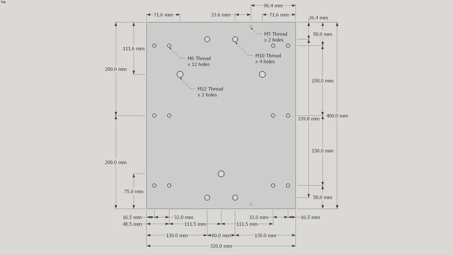 X-Y DP Table Bottom Base Plate | 3D Warehouse