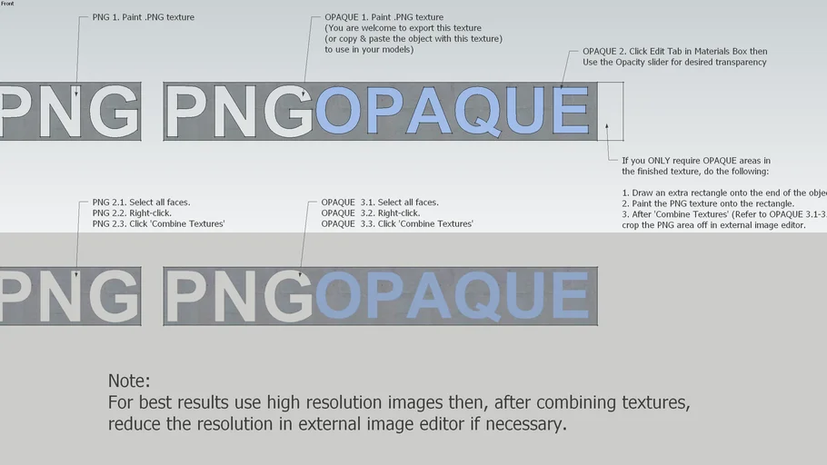 Png/Opaque Texture Tutorial | 3D Warehouse