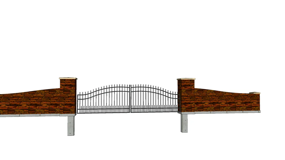 Steel Entrance Gate | 3D Warehouse