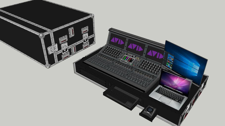 ROADCASE CUSTOM - VENUE S6L - 1 (HxWxD = 1060x1600x560) BROADCAST FLIGHTCASE | 3D Warehouse
