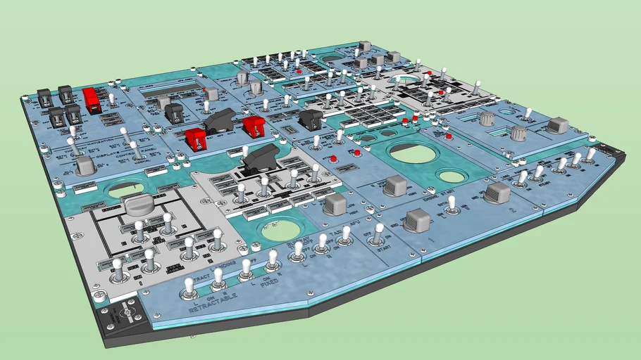 Boeing 737-800 panels Fwd Overhead DIY homemade cockpit | 3D Warehouse