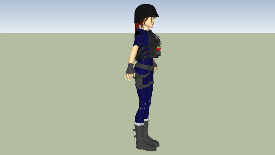 policia federal preventiva ssp pfp mujer | 3D Warehouse