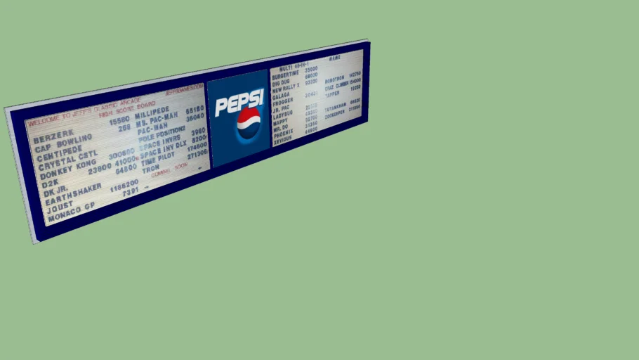 Jeffsgames High Score Board | 3D Warehouse