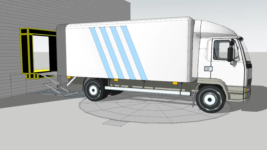 Truck Turntable TT10.0 with Dock Leveller | 3D Warehouse