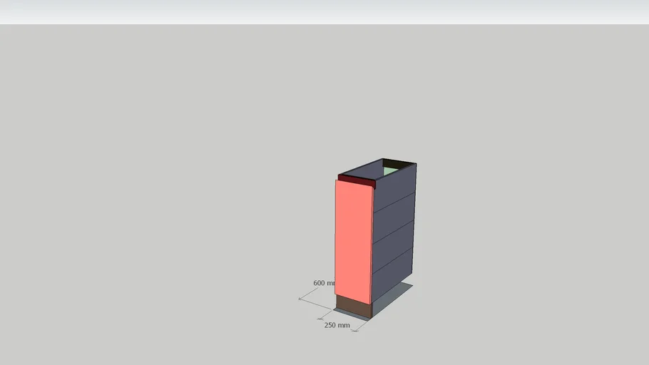 BASE_A_870H_100B_600D_250W | 3D Warehouse