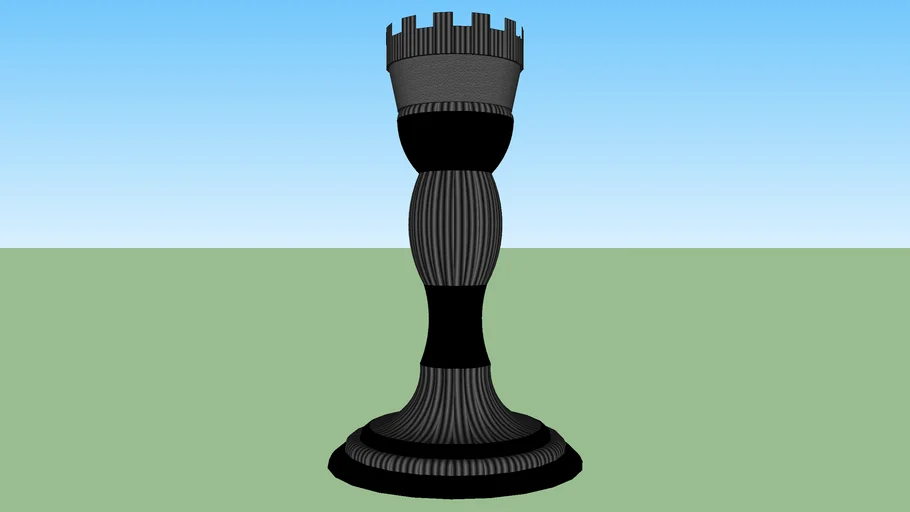 Chess Pieces - Black Tower - Castle | 3D Warehouse