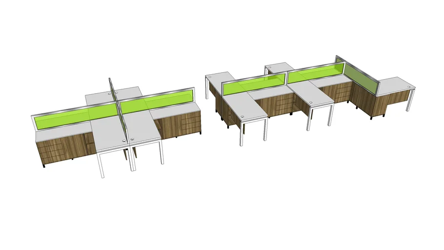 4 Way Desk | 3D Warehouse