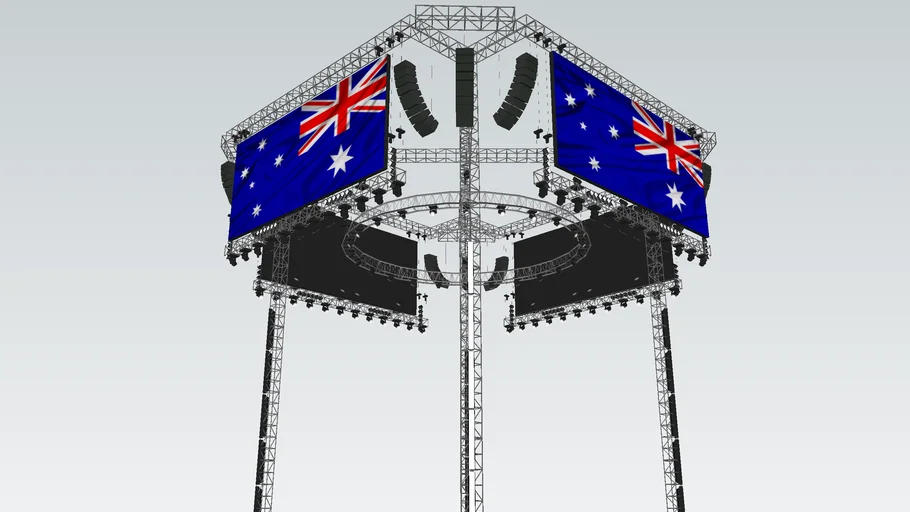 WWE Custom OverHead (w/ Australia Flag) | 3D Warehouse