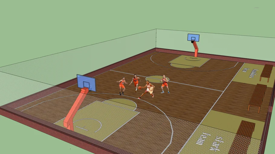 Basketball Court 3d Warehouse Sketchup Components 3d Warehouse