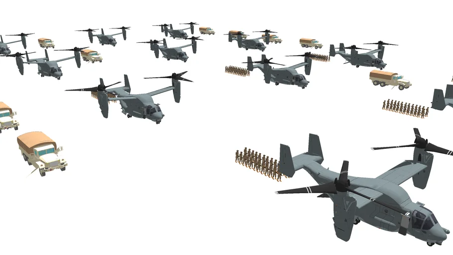 USMC-MARINES-V-22 loading area | 3D Warehouse