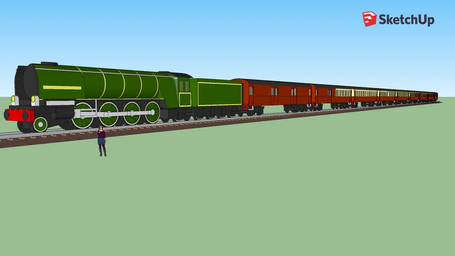 Custom P2 class Passenger Train | 3D Warehouse