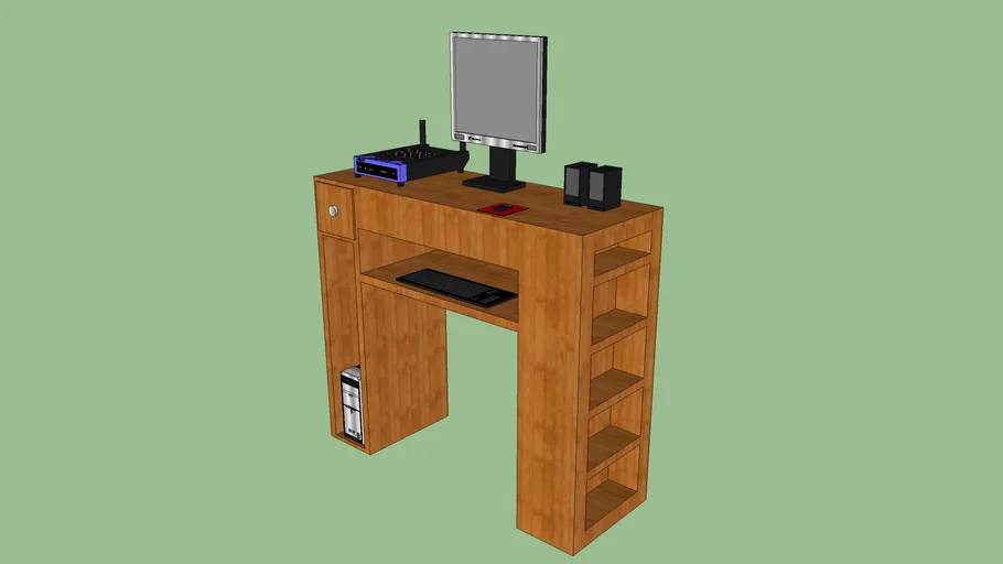 Computer and Desk | 3D Warehouse