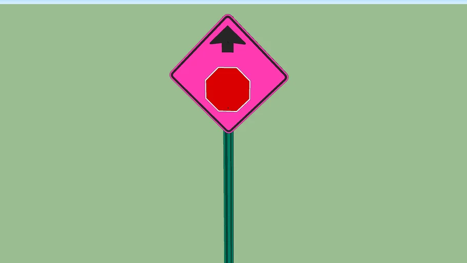 Emergency Management Stop Ahead Sign | 3D Warehouse