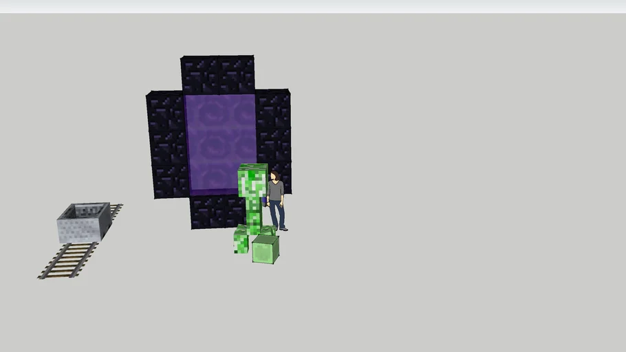 Minecraft - Minecraft, Creeper, Slime, portal, and Steve | 3D Warehouse