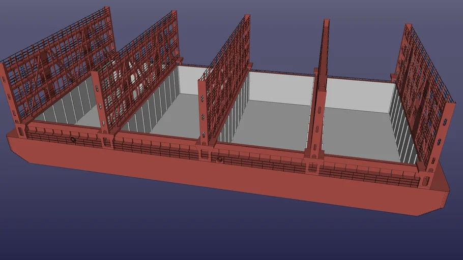 Container on barge | 3D Warehouse