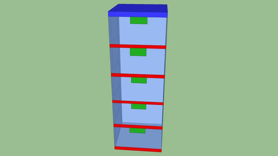 5 Drawer Keter Drawers | 3D Warehouse