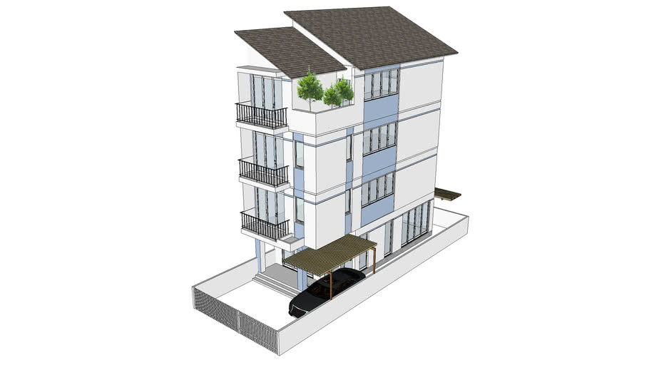 Row house 5x13m | 3D Warehouse