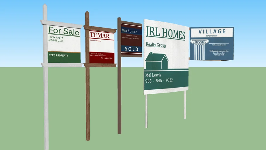 Real estate signs | 3D Warehouse