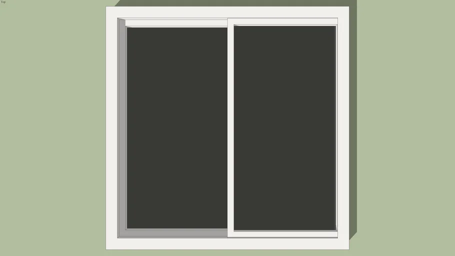 Slider window 48 in. x 48 in. | 3D Warehouse