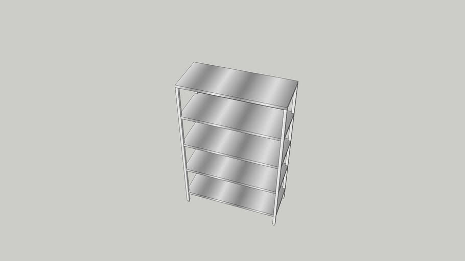 Standing flat shelf 1200x500x1850 | 3D Warehouse